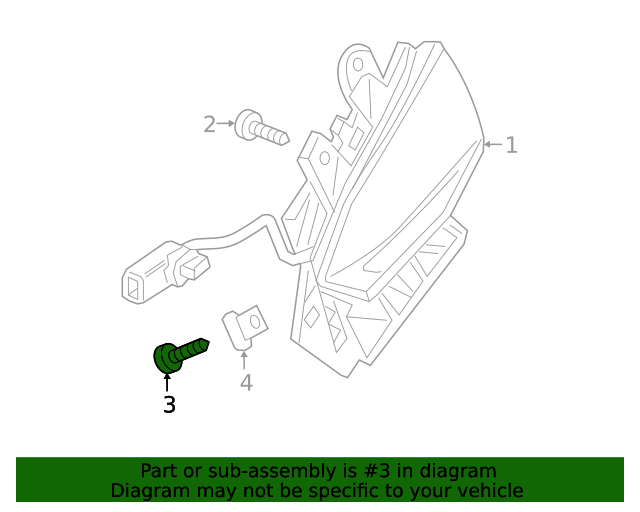 2018-2023 GM Rear Closure Center Applique Bolt 11549365 GM ...