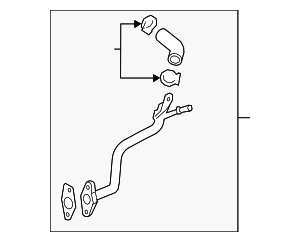 12667458 GM Thermal Bypass Pipe with Gasket, Hoses, Clamps, Retainers ...