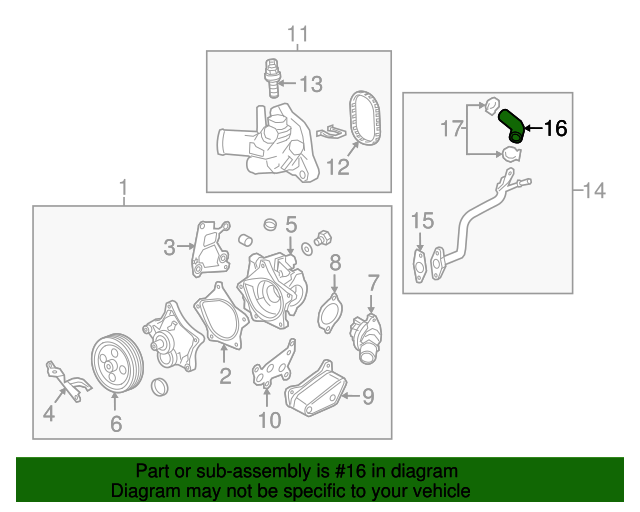 2016-2021 GM Thermal Bypass Hose 12649871 | GMPartsDirect.com
