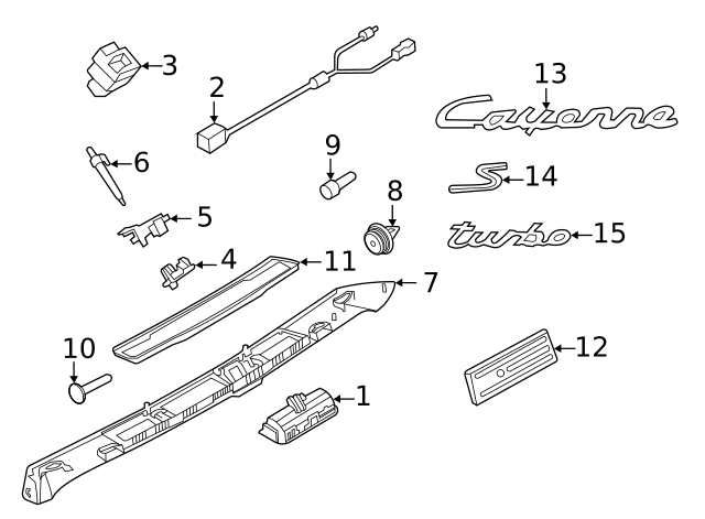 2020-2023 Porsche Cayenne Handle 9Y3-827-576-D-OK1 | Sunset Porsche Parts