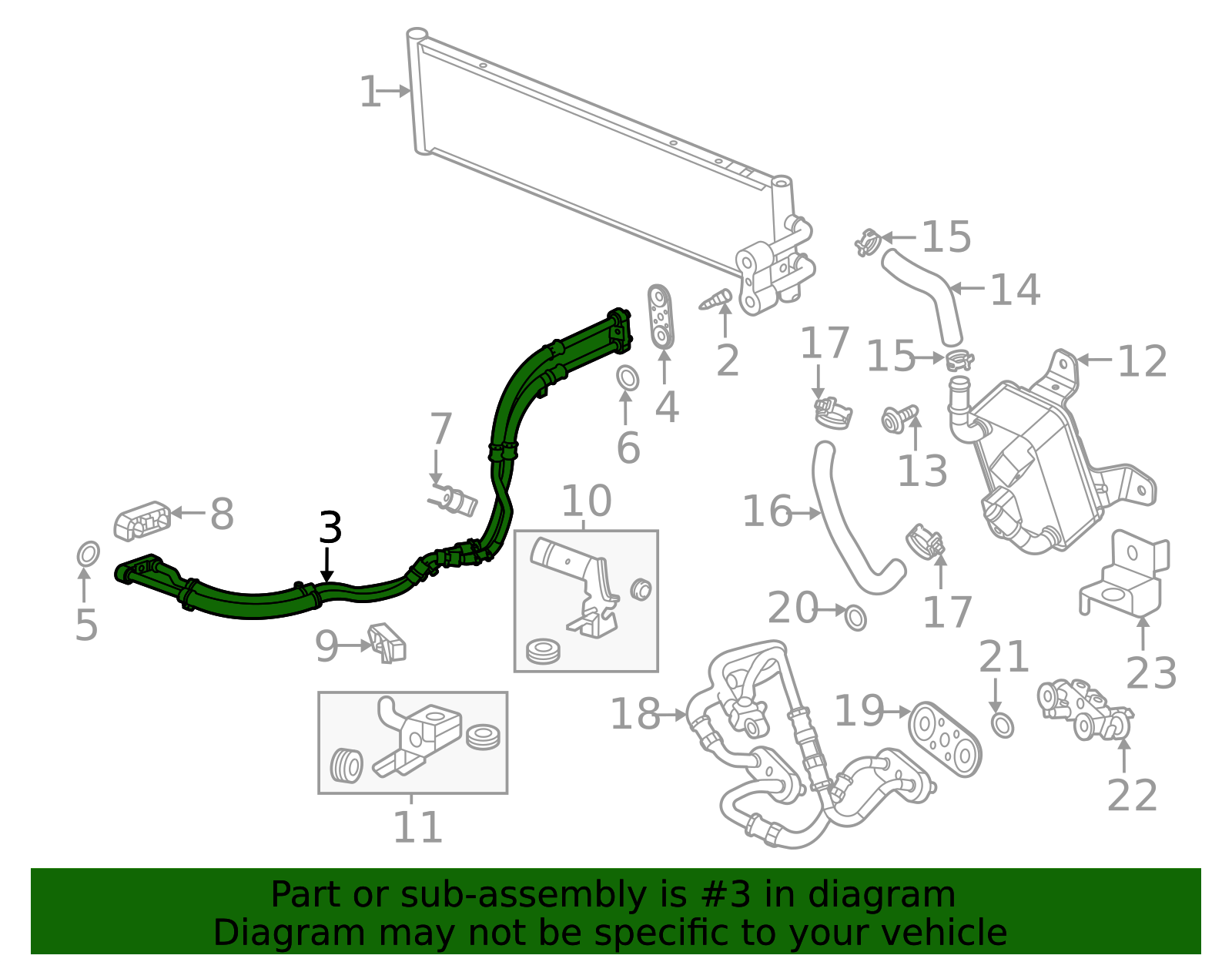 84011964 - Transmission Fluid Cooler Outlet Pipe 2020-2025 Cadillac ...