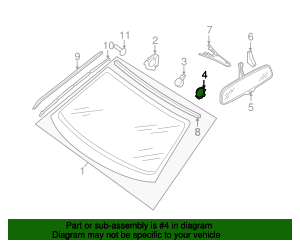 Audi OEM Rain Sensor Retainer Spring Part# 4F0-907-671-B | OEM Vehicle ...