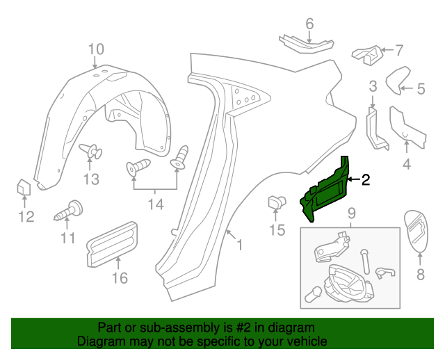 2011-2016 Chevrolet Passenger Side Body Side Lower Outer Panel 94576273 ...
