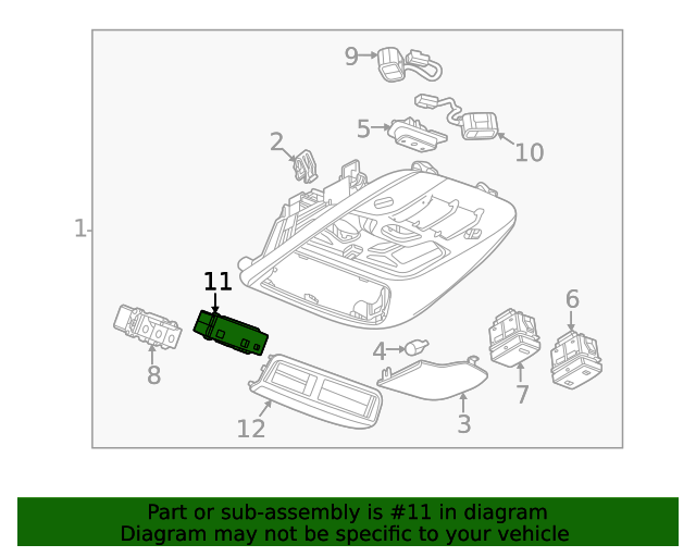 2016-2024 GM Jet Black Instrument Panel Airbag Arming Status Display ...