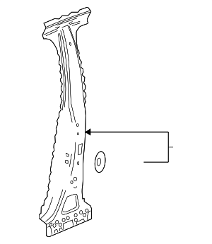 2014-2015 Cadillac CTS Passenger Side Center Pillar Outer Panel ...