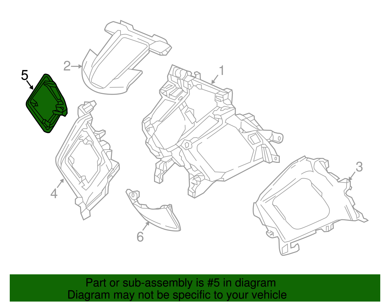 77380-TLA-A01ZA - 2017-2022 Honda CR-V - Lid Assembly Center Driver ...