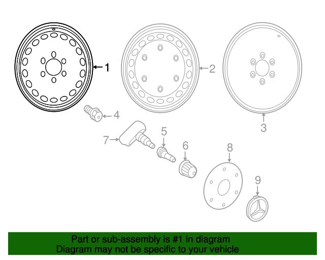 907-401-48-00-9206 - Wheel, Steel 2014-2021 Mercedes-Benz | Mercedes ...