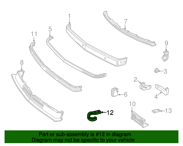 1988-2000 GM Front Tow Hook 15567512 | GMPartsDirect.com