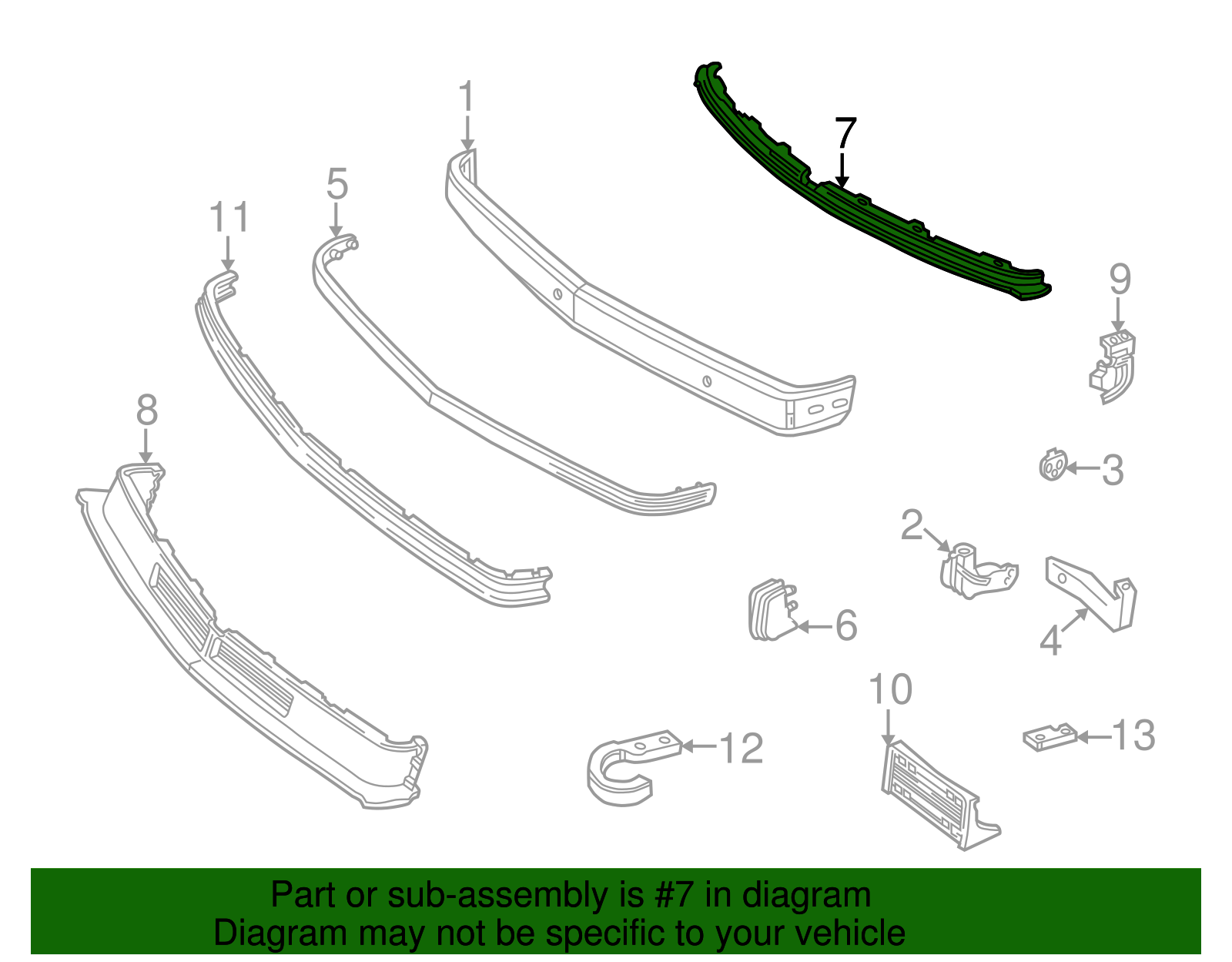 1994-2000 GM Front Bumper Center Filler 12376285 GM | GMPartsDirect.com