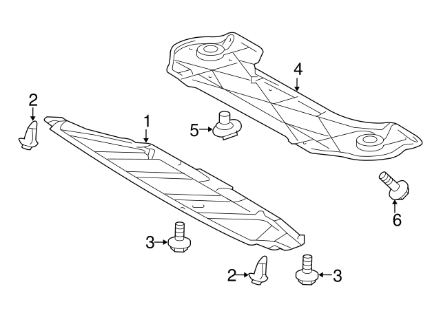 51442-48021 - Radiator Support Splash Shield 2006-2008 Lexus RX400h ...