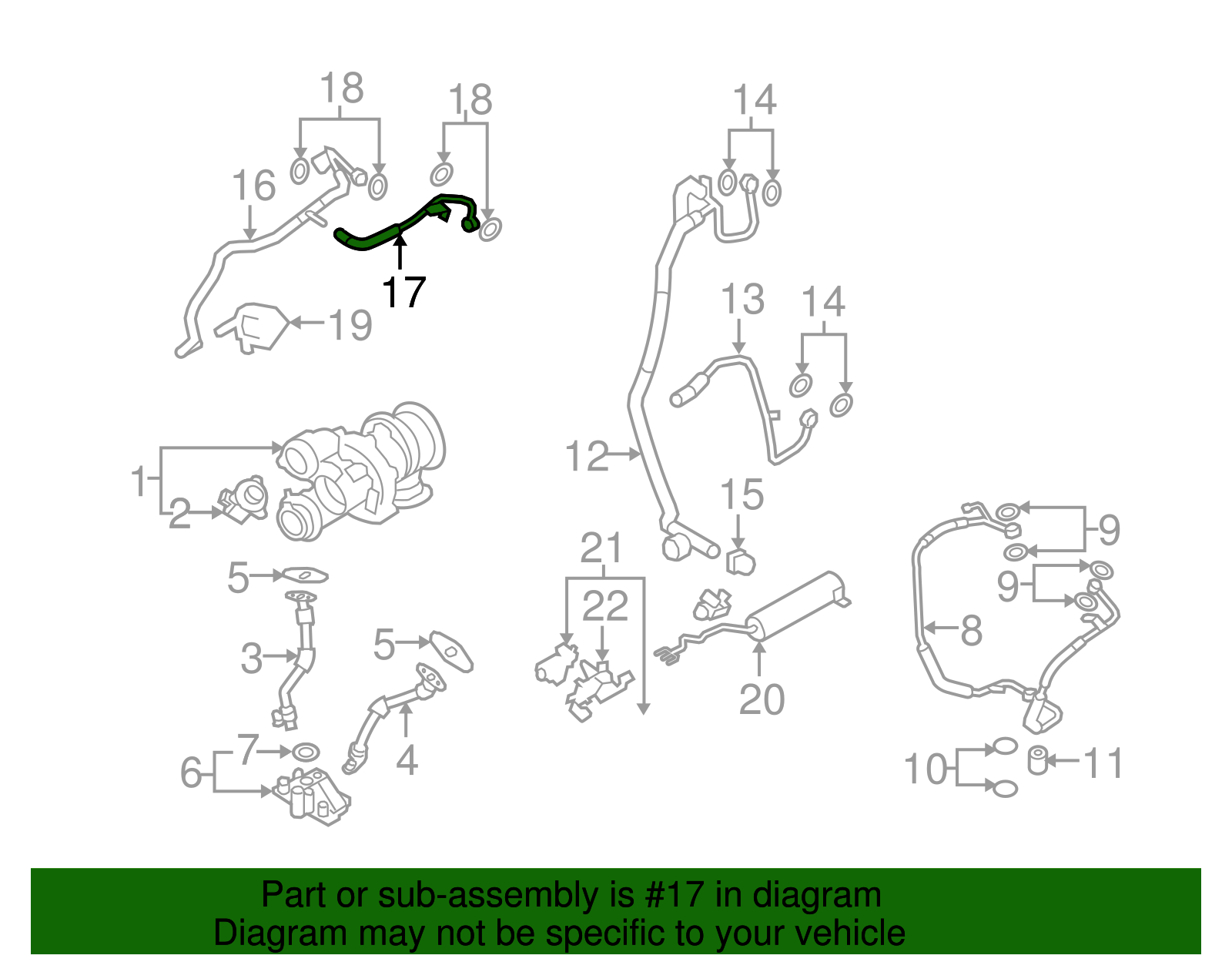 11537615492 - 2013-2019 BMW Engine Coolant Hose (11-53-7-615-492) | BMW ...