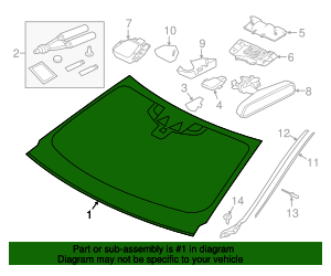 2017-2020 Jaguar F-Pace Windshield T4A33033 | JaguarParts.com