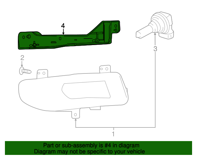 2017-2019 Nissan Rogue Lamp Bracket - Passenger Side (RH) 26910-6FL0A ...