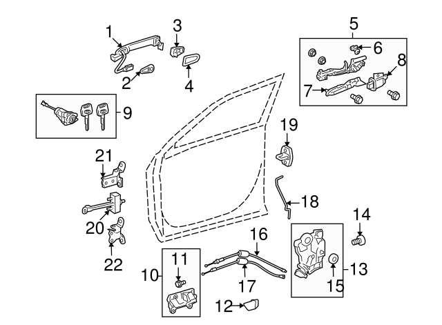 2003-2013 Toyota Exterior Door Handle Cover Gasket 69242-0E010 | Toyota ...