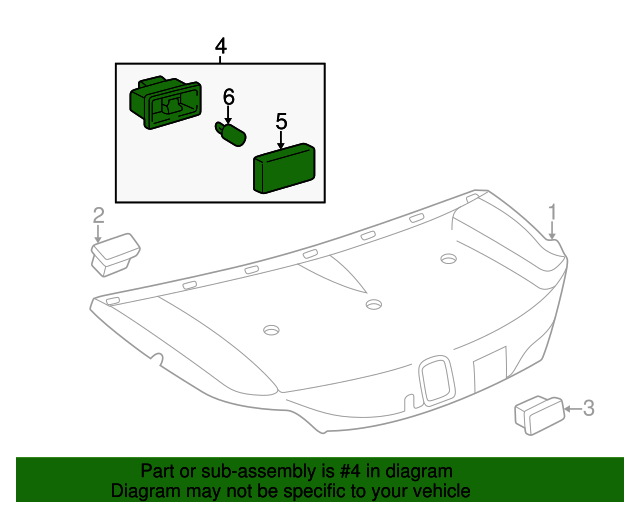 1993-2017 Lexus Courtesy Lamp 81230-30140 | Genuine Lexus Parts