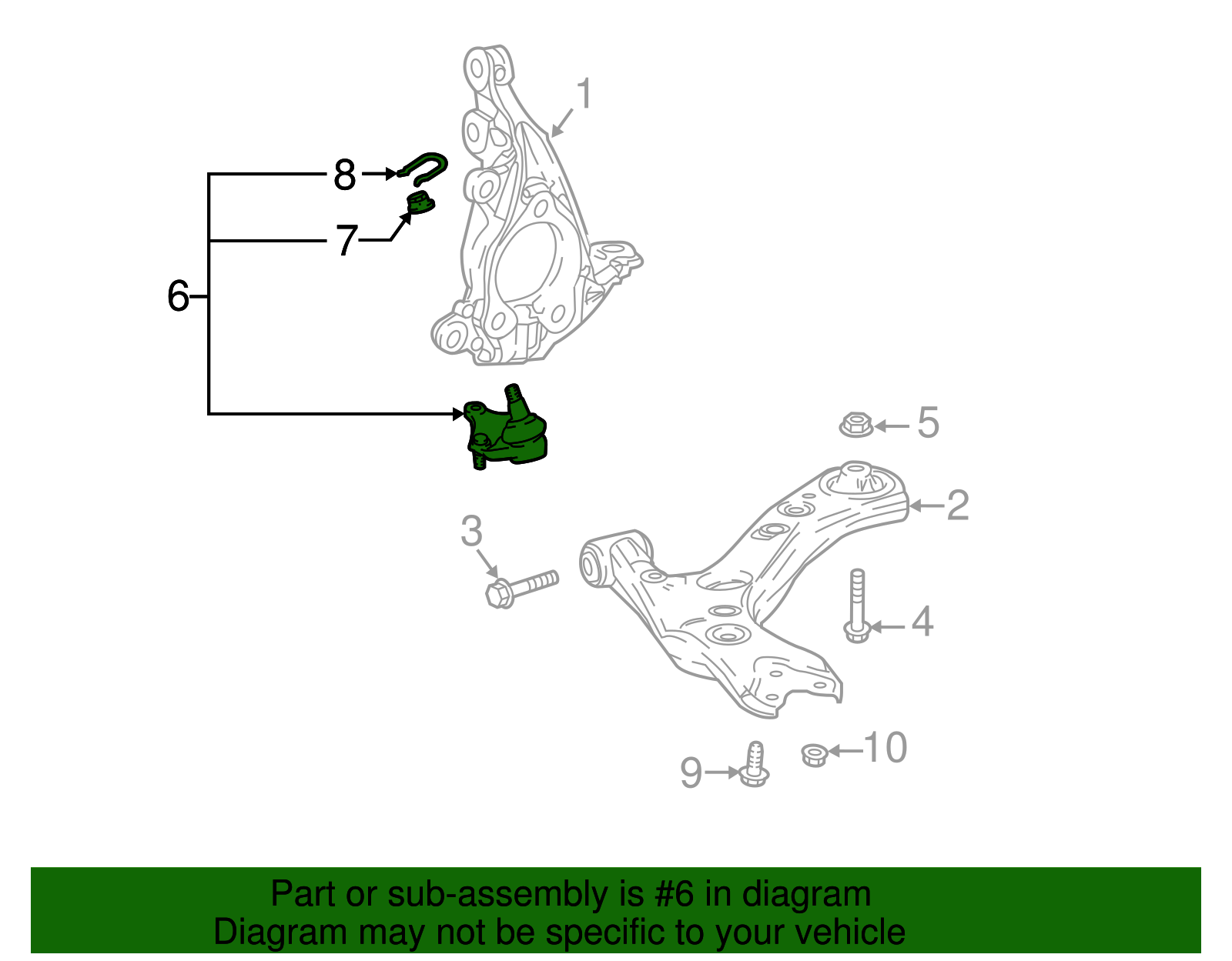 2018-2022 Toyota C-HR Lower Ball Joint 43330-09631 | OEM Parts Online