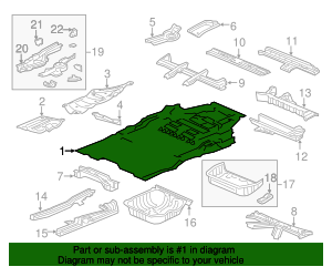 04655-TK8-A50ZZ - Panel Set, Floor 2014-2017 Honda Odyssey | Honda ...