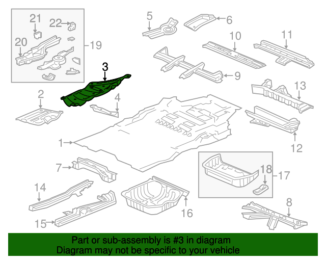74124-TK8-A00 - Lower Plate 2014-2017 Honda Odyssey | Honda Parts Online