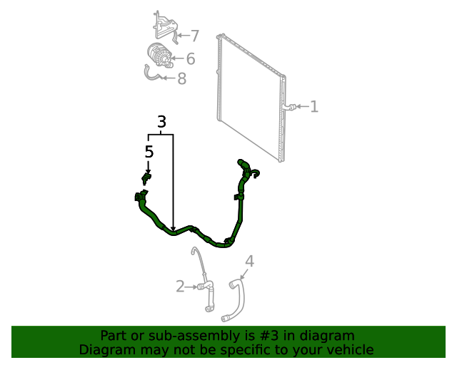 167-501-79-02 - Turbocharger Intercooler Hose 2020-2023 Mercedes-Benz ...