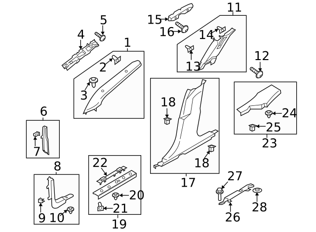 W709729-S442 - Fender Liner Retainer Nut 2013-2024 Ford | Ford Parts ...