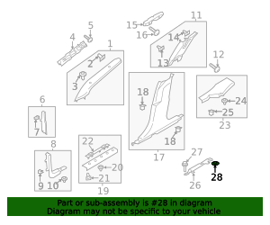 W709729-S442 - Fender Liner Retainer Nut 2013-2024 Ford | Ford Parts ...