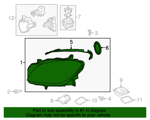 166-906-81-03 - Headlamp Assembly - Left 2016-2019 Mercedes-Benz ...