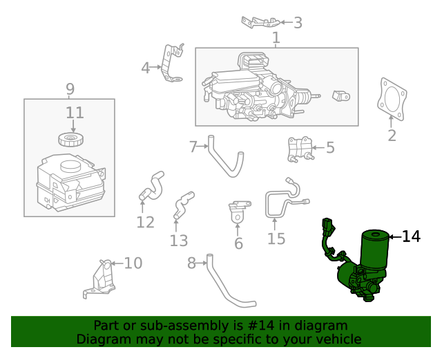 2020-2024 Toyota Power Brake Booster 47070-48100 | Toyota Parts Center