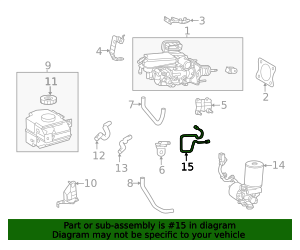 Toyota OEM Brake Vacuum Hose 44551-48080 | Toyota OEM Parts Giant