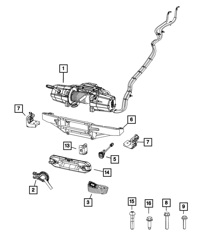 2019-2022 Ram 2500 Power Winch 68437990AB | Mopar Estores