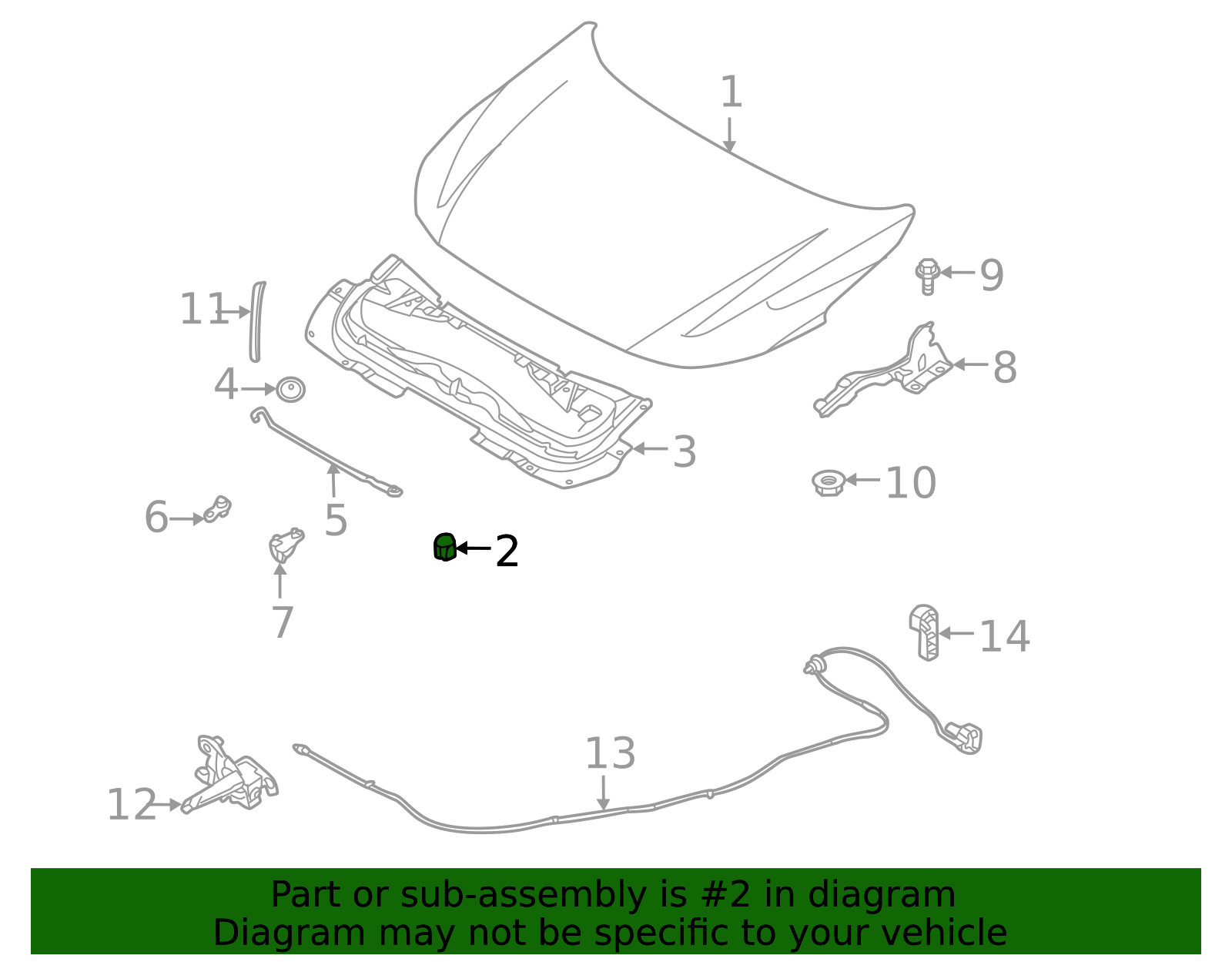 2020-2024 Nissan Sentra Hood Bumper 65822-6LA0A | Ziegler Nissan of ...