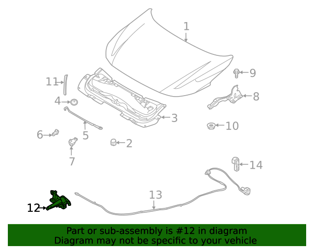 65601-6LA0A - Latch 2020-2024 Nissan Sentra | Nissan Parts ...