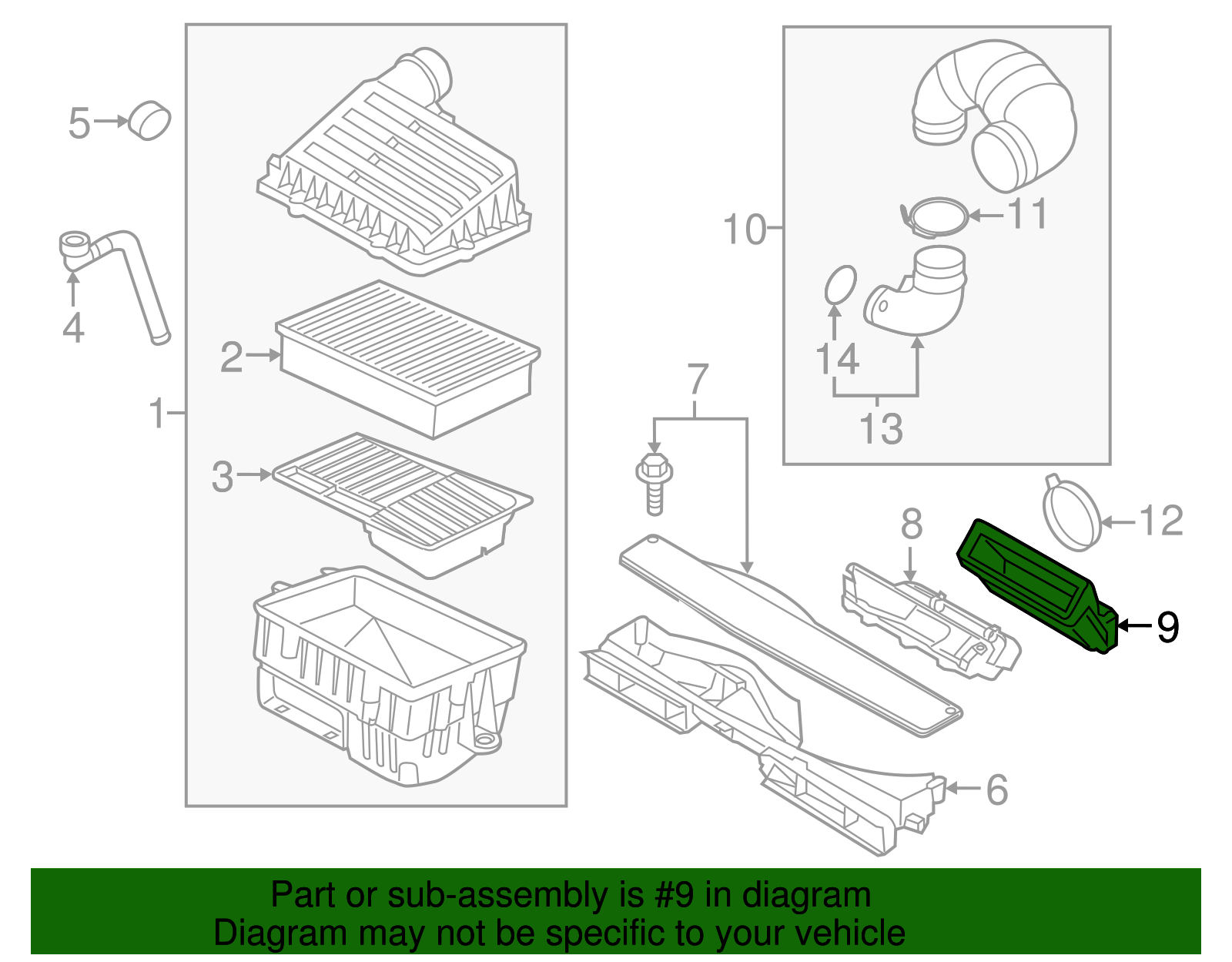 2015-2025 Volkswagen Intake Duct 5QM-129-618 | VW Direct Auto Parts