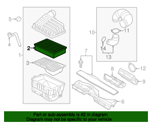 2015-2024 Volkswagen Air Filter 5QM-129-620 | AutoNationParts.com