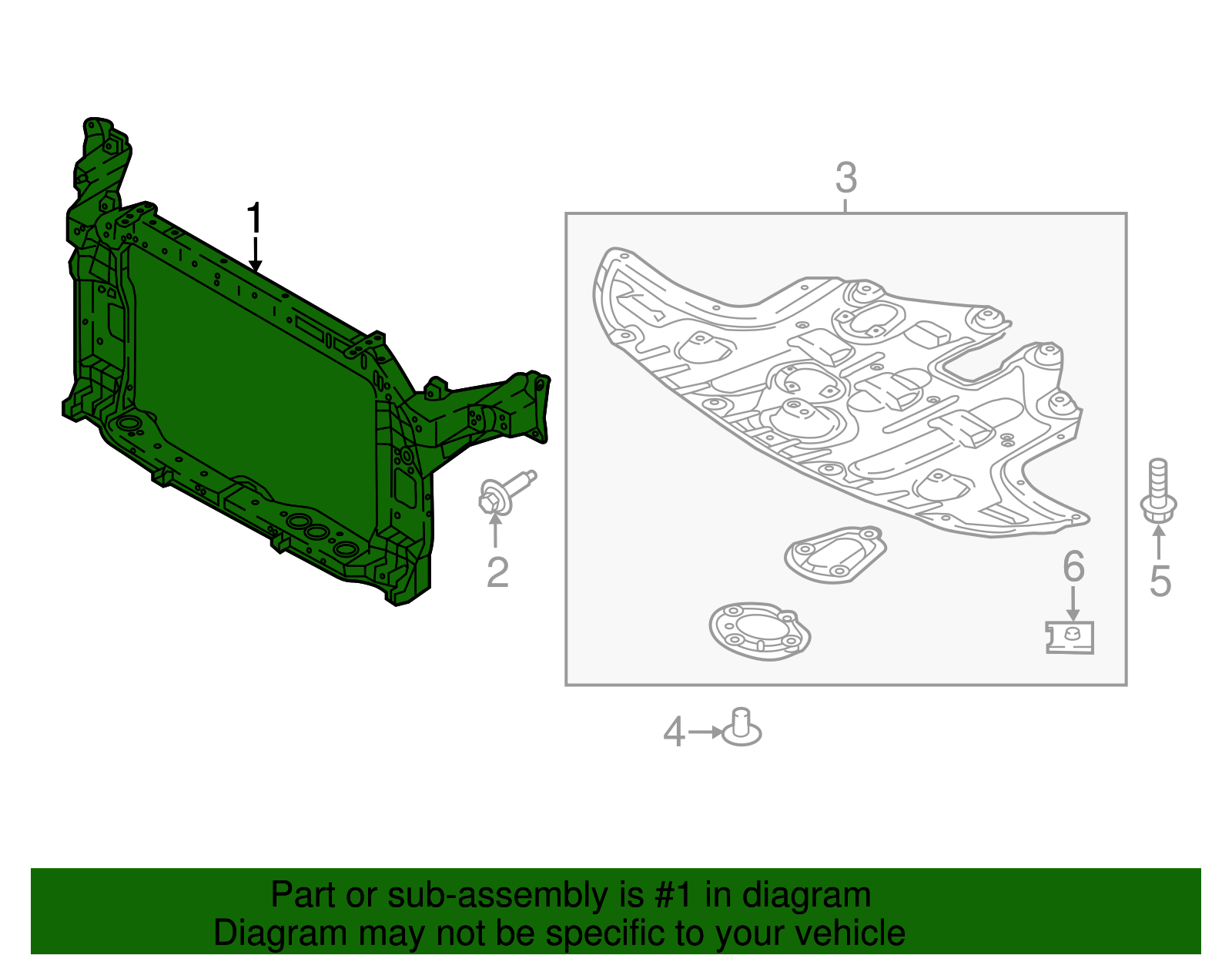 2017-2022 Kia Sportage Radiator Support 64101-D9000 | OEM Parts Online