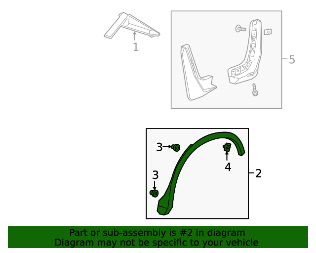 84608527 - Rear Driver Side Wheel Opening Molding 2019-2023 Chevrolet ...