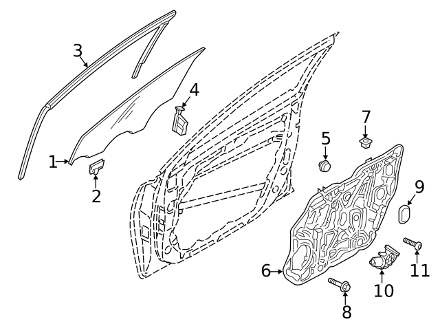 82460-M6010 - Window Motor 2019-2024 Kia Forte | Kia.Parts Store