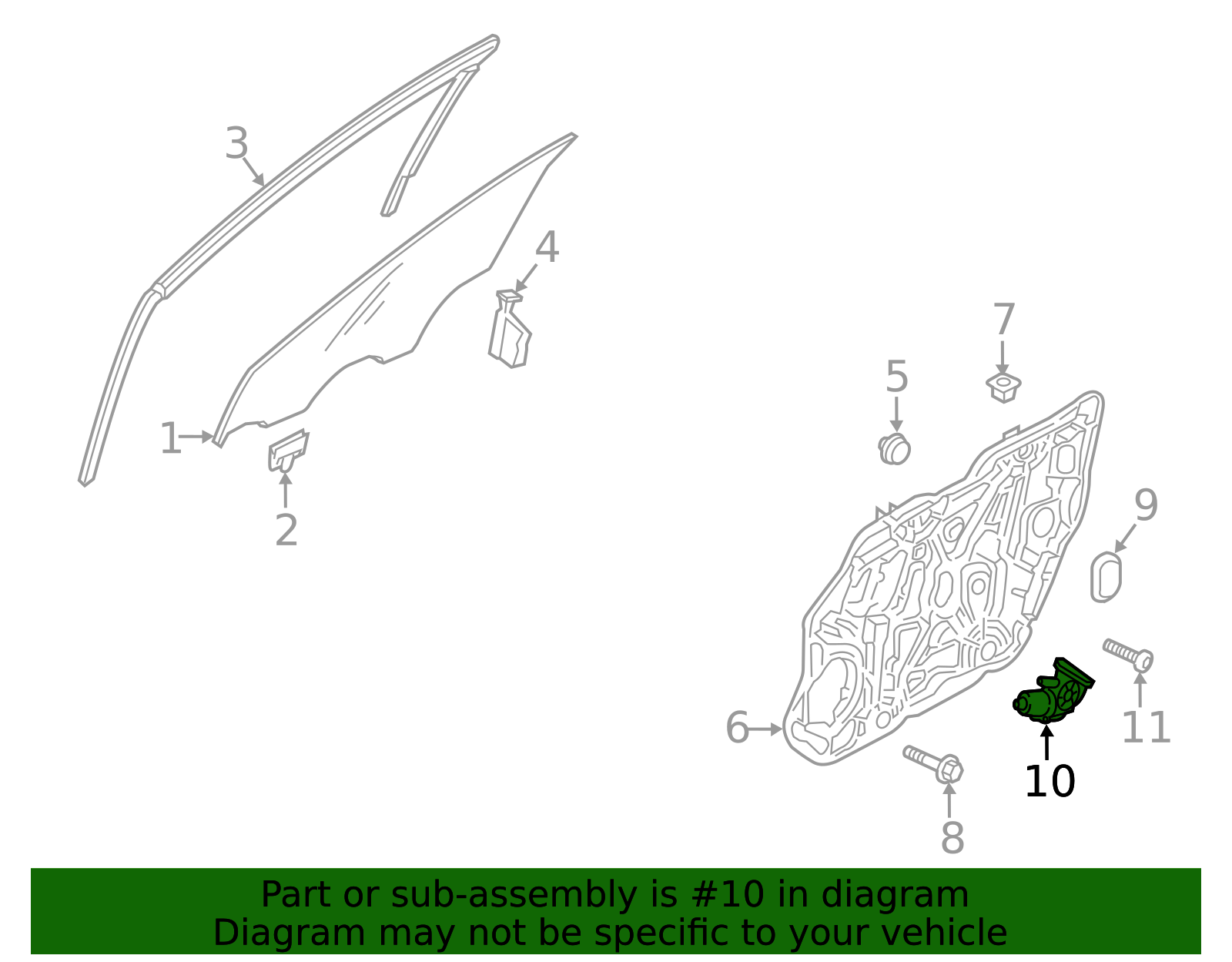2019-2024 Kia Forte | Window Motor | 82450-M6010 | Kia Auto Parts
