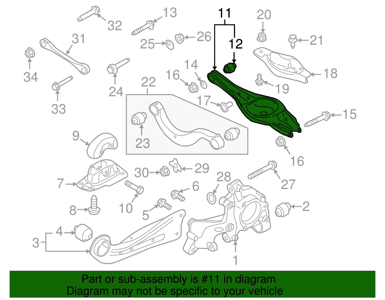 2015-2023 Audi Lower Control Arm 5Q0-505-311-J | OEM Parts Online