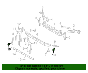 2009-2014 Nissan Cube Support Bracket Bolt 081B7-0201A | TascaParts.com