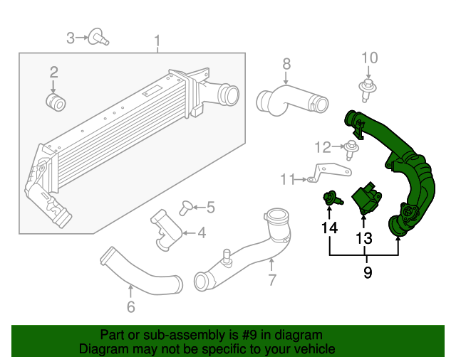 2016-2019 Ford Explorer Outlet Hose FB5Z-6C646-A | OEM Parts Online
