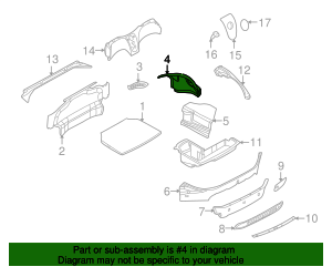51477066371 - 2000-2003 BMW Z8 Trunk Side Panel (51-47-7-066-371) | BMW ...