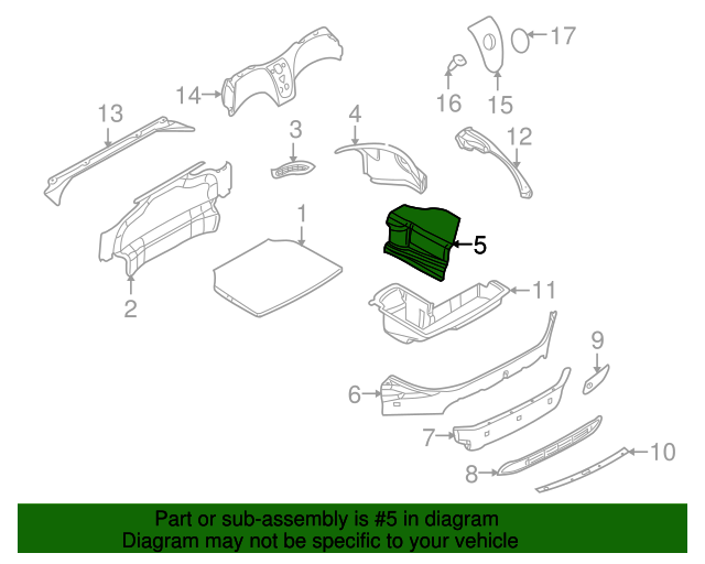 Genuine BMW 51-47-8-244-976 | Trunk Side Panel | FREE Shipping on Most ...