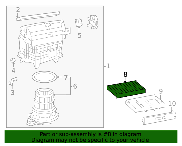 2021-2024 Toyota Mirai Filter 8713950110 | AutoNationParts.com