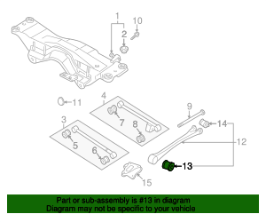 1990-2003 Subaru Trailing Arm Front Bushing 20271AA021 | QuirkParts