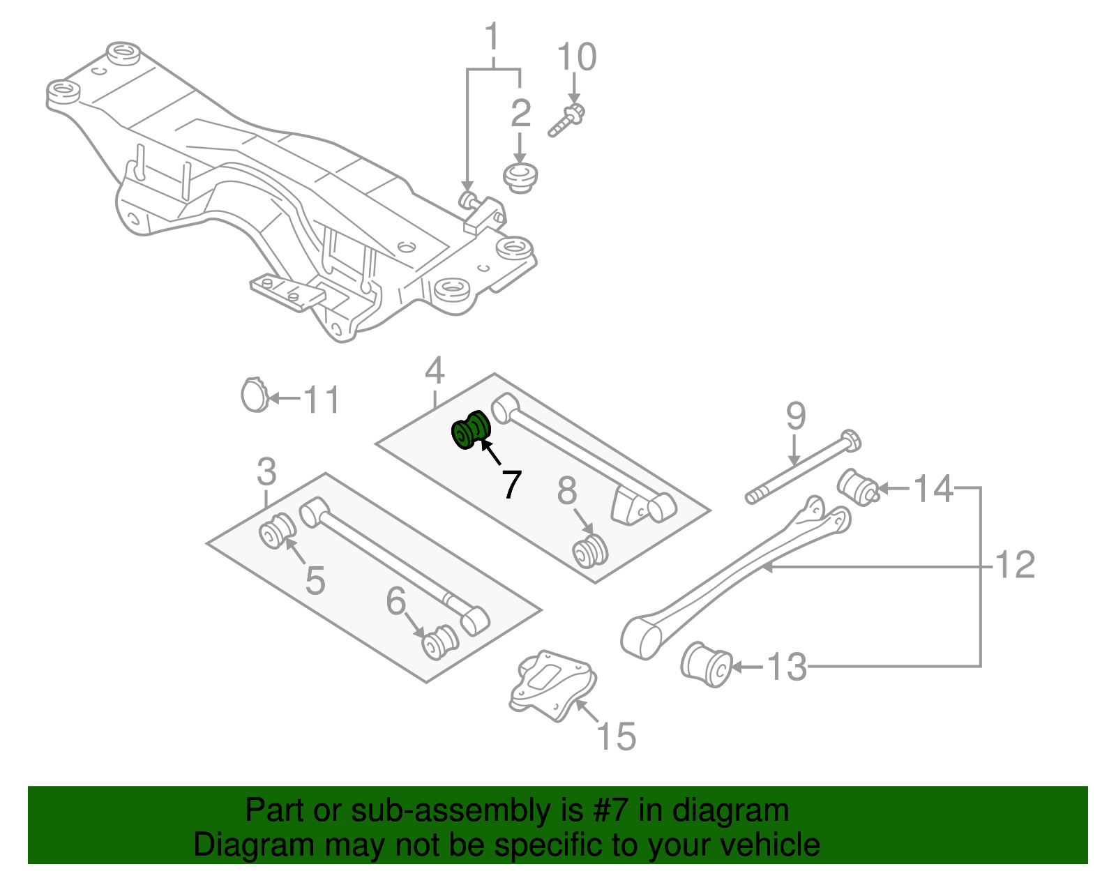 1990-2008 Subaru Bushing 20251AA021 | Subaru Parts Plus