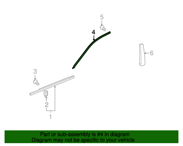 2009-2014 Acura TL Upper Molding 72425-TK4-A01 | OEM Parts Online