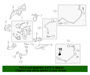 2010-2016 GM Turbocharger Coolant Feed and Return Pipe Gasket 12626102 ...