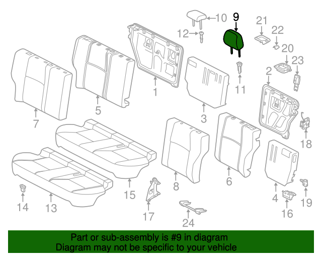 71940-76060-C0 - Headrest 2011 Lexus CT200h | AutoNationParts.com
