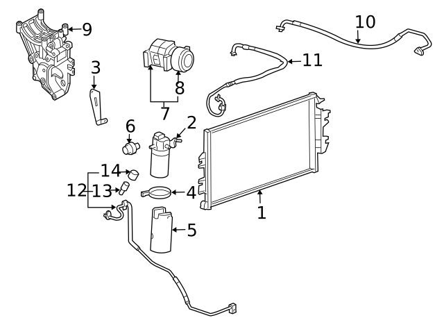 86811107 - Air Conditioning Compressor and Clutch Assembly 2010-2024 GM ...