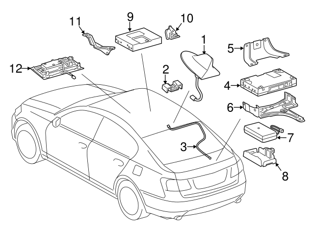 2008-2009 Lexus Antenna 86760-30200-J1 | OEM Parts Online
